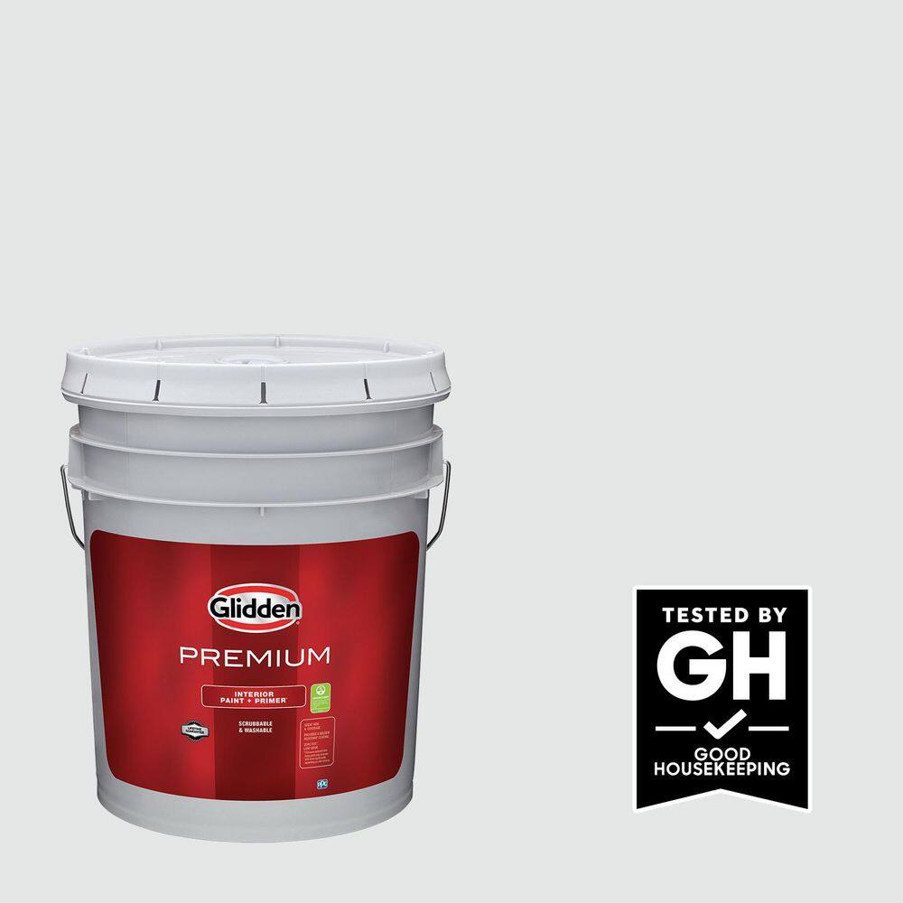 Glidden Premium 5 gal. PPG1013-1 Radisson Satin Interior Latex Paint ...