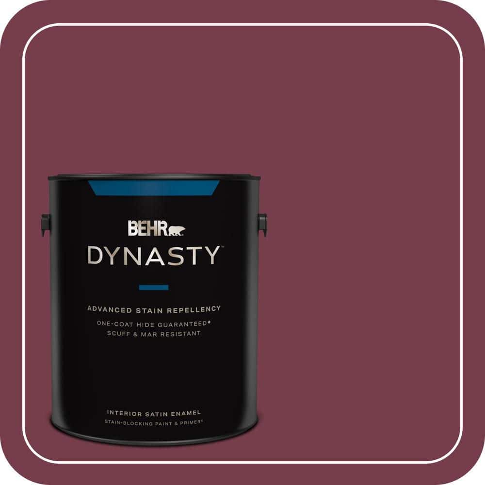 BEHR DYNASTY 1 gal. #ICC-110 Vintage Merlot Satin Enamel Interior Stain ...