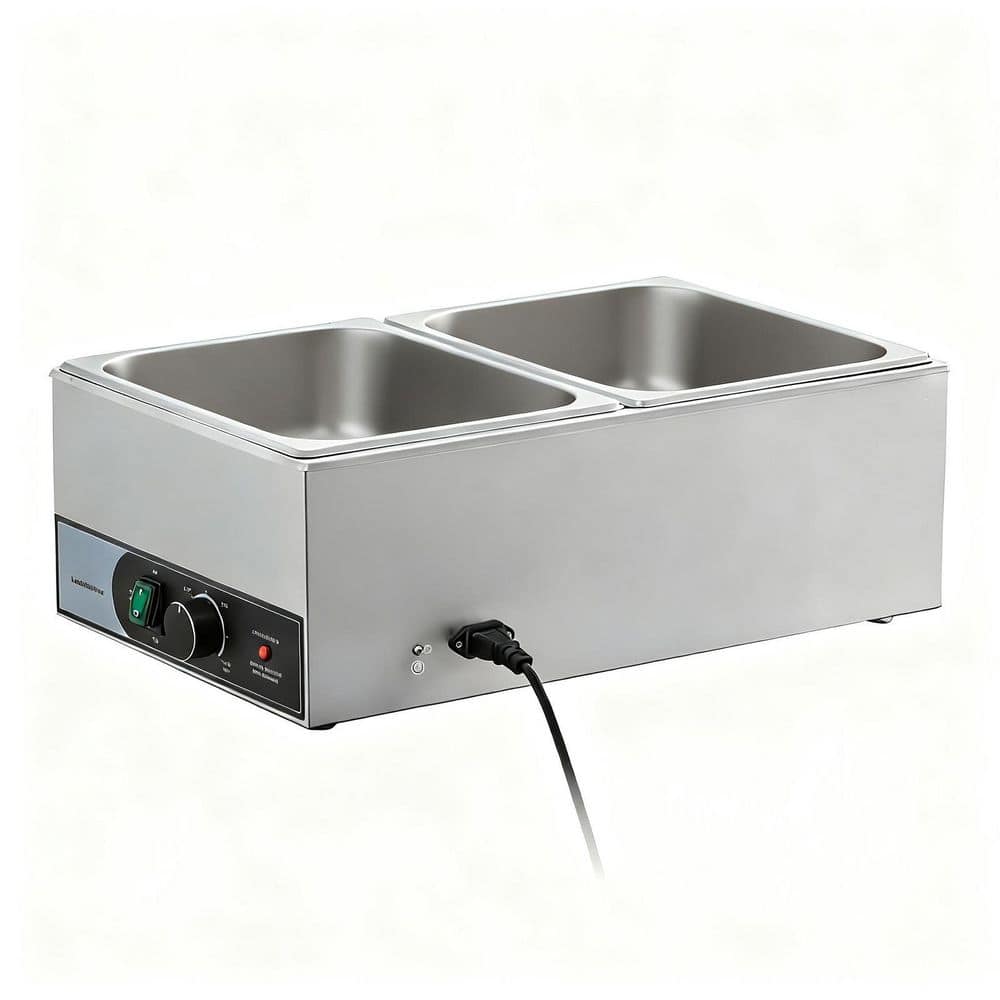 VEVOR Commercial Food Warmer, 1200W Electric Stainless Steel Steam Food ...