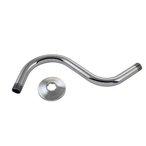 Westbrass 8 in. S-Shaped Shower Arm, Polished Chrome D303-81-26 - The ...