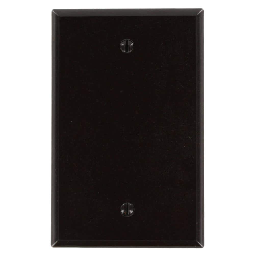 Leviton 1-Gang Brown Blank Plate Plastic Box Mount Midway/Midsize Wall ...