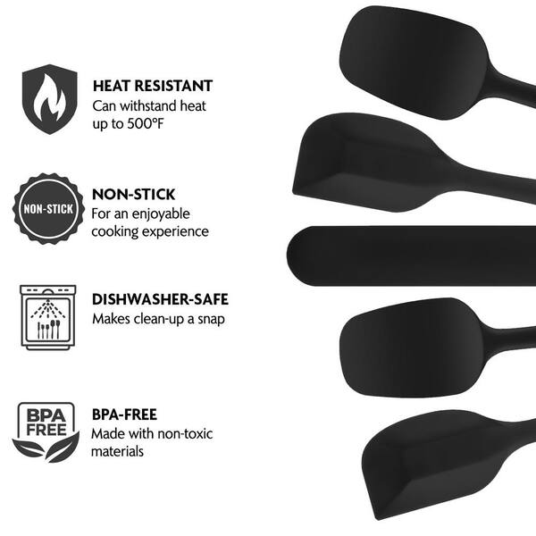 Silicone Spatula Set 5 Pcs Non stick Rubber With Stainless Steel Core Silicone Spatula Set 5 Pcs Non stick Rubber With Stainless Steel Core