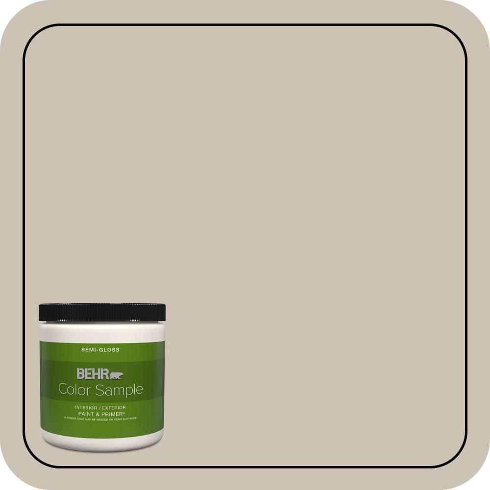 BEHR PREMIUM PLUS 8 oz. #PPU5-08 Sculptor Clay Semi-Gloss Interior ...
