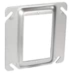 Southwire 4 in. W Steel Metallic 1-Gang Single-Device Square Cover, 1/4 in. Raised (1-Pack ...