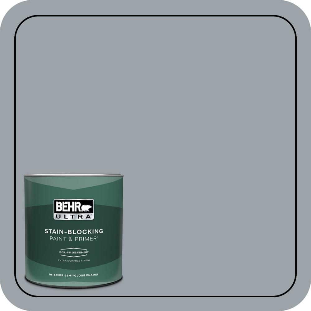 BEHR ULTRA 1 qt. #MQ5-22 Rainmaster Extra Durable Semi-Gloss Enamel ...