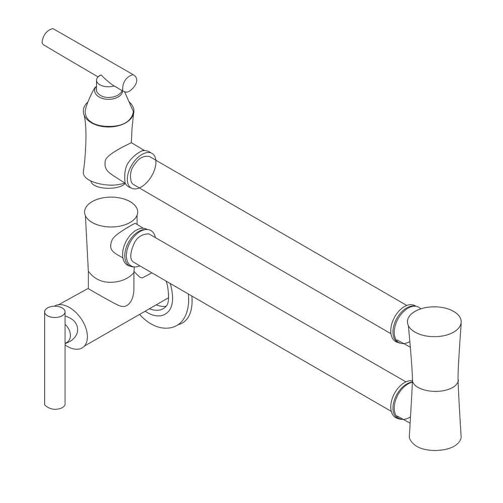 Tahanbath Commercial Wall Mounted Pot Filler Kitchen Cantilever Faucet ...