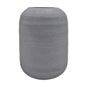 castellousa Gray 5.5 in. Contemporary Tapered Round Ceramic Vase CB ...