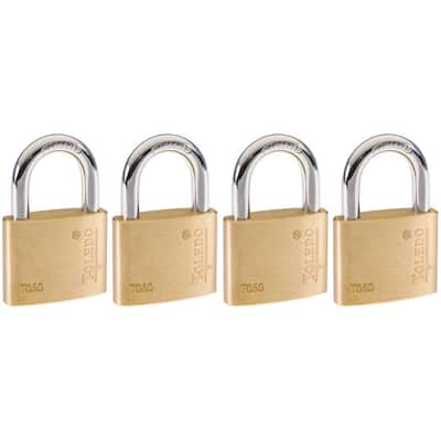TOLEDO 50 mm Brass Keyed Padlock TO50 - The Home Depot
