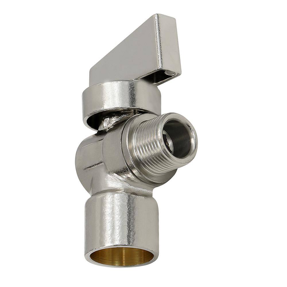 PLUMBFLEX 1/2 in. SWT x 3/8 in. OD COMP Quarter Turn Angle Compact ...