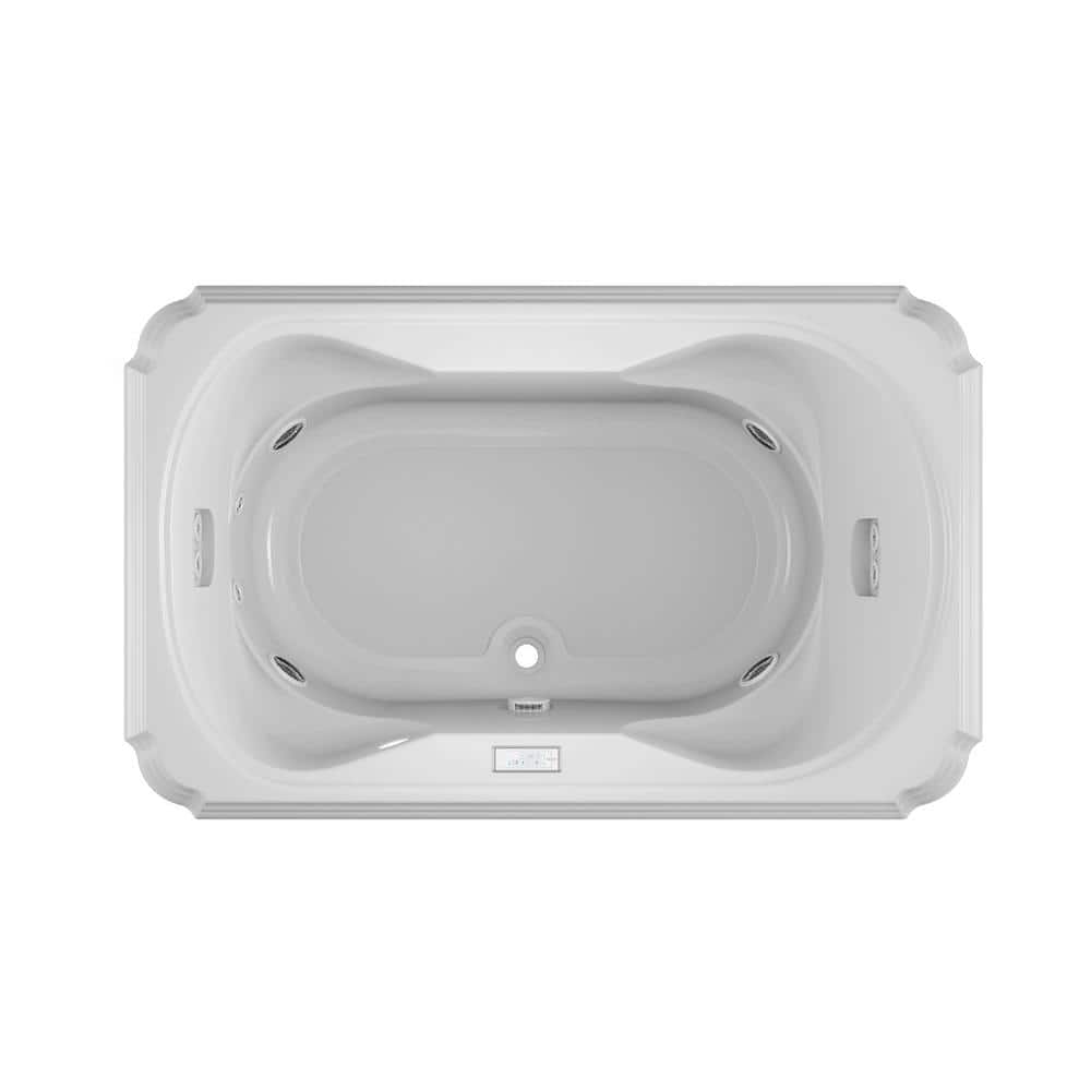 JACUZZI MARINEO 66 in. x 42 in. Rectangular Whirlpool Bathtub with ...