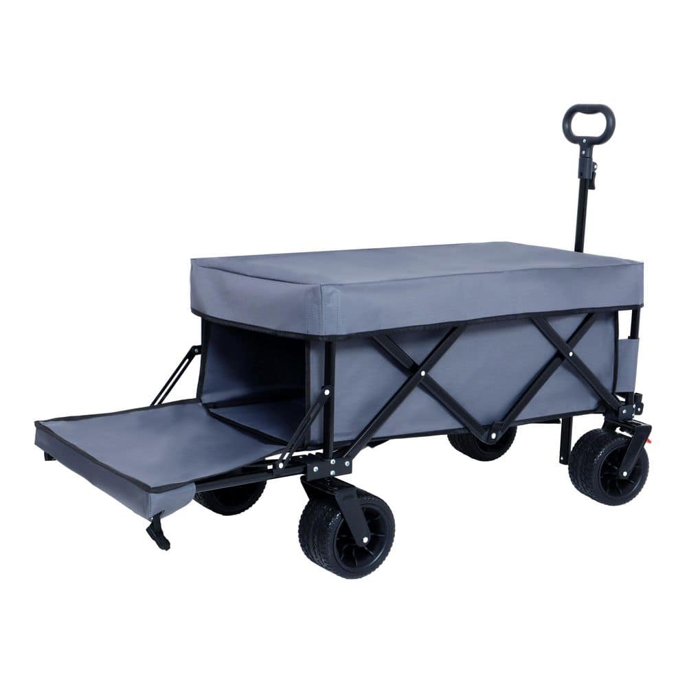 Collapsible Wagon with Extended Tailgate, Extra Long Extender Serving ...