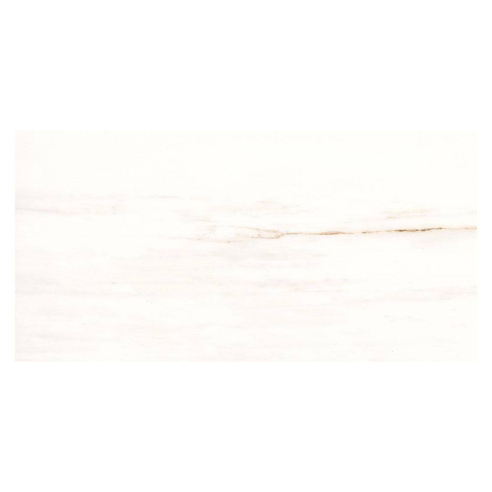ANDOVA Kaia Eldra White 12 in. x 24 in. Stone Look Matte Porcelain Wall ...