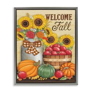 Stupell Industries Fall Harvest Welcome Phrase by Deb Strain 1 Piece ...