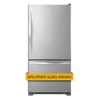 Maytag 22 cu. ft. Bottom Freezer Refrigerator in Fingerprint Resistant ...