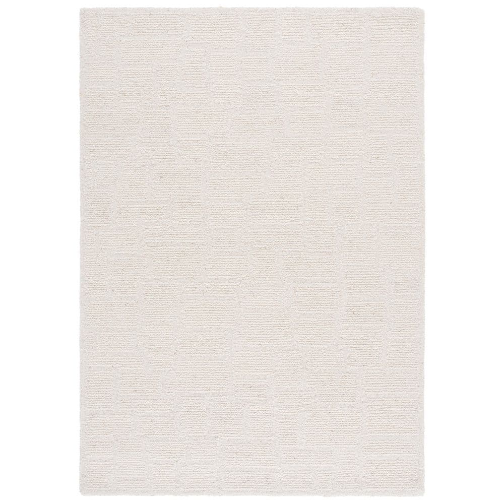 SAFAVIEH Harvest 3 ft. x 5 ft. Ivory Solid Color High-Low Area Rug ...