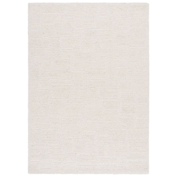 SAFAVIEH Harvest 8 ft. x 10 ft. Ivory Solid Color High-Low Area Rug ...