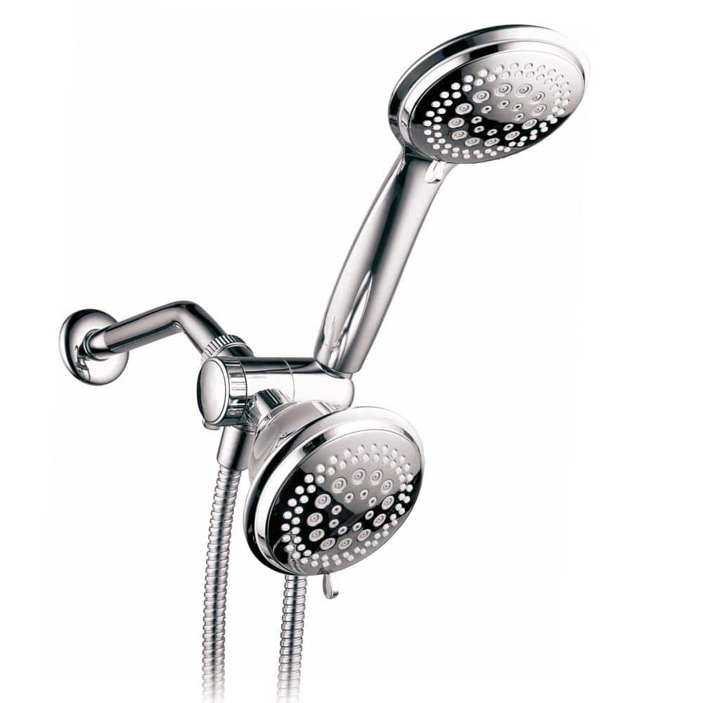 Hotel Spa 36-spray 4 in. Dual Shower Head and Handheld Shower Head with ...