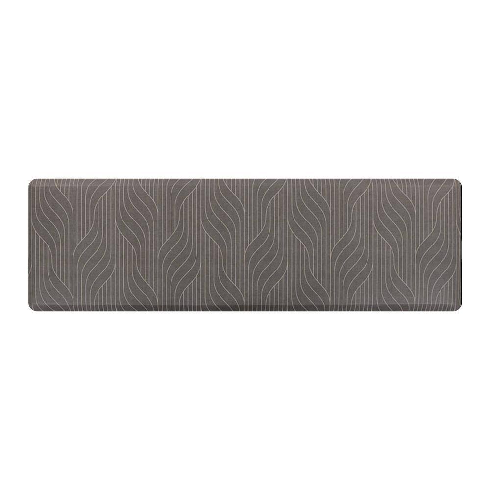 Bungalow Flooring Sole Comfort New Wave 22 in. x 72 in. Grey Anti ...