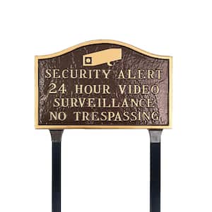 Montague Metal Products Security Alert Small Statement Plaque with Lawn ...