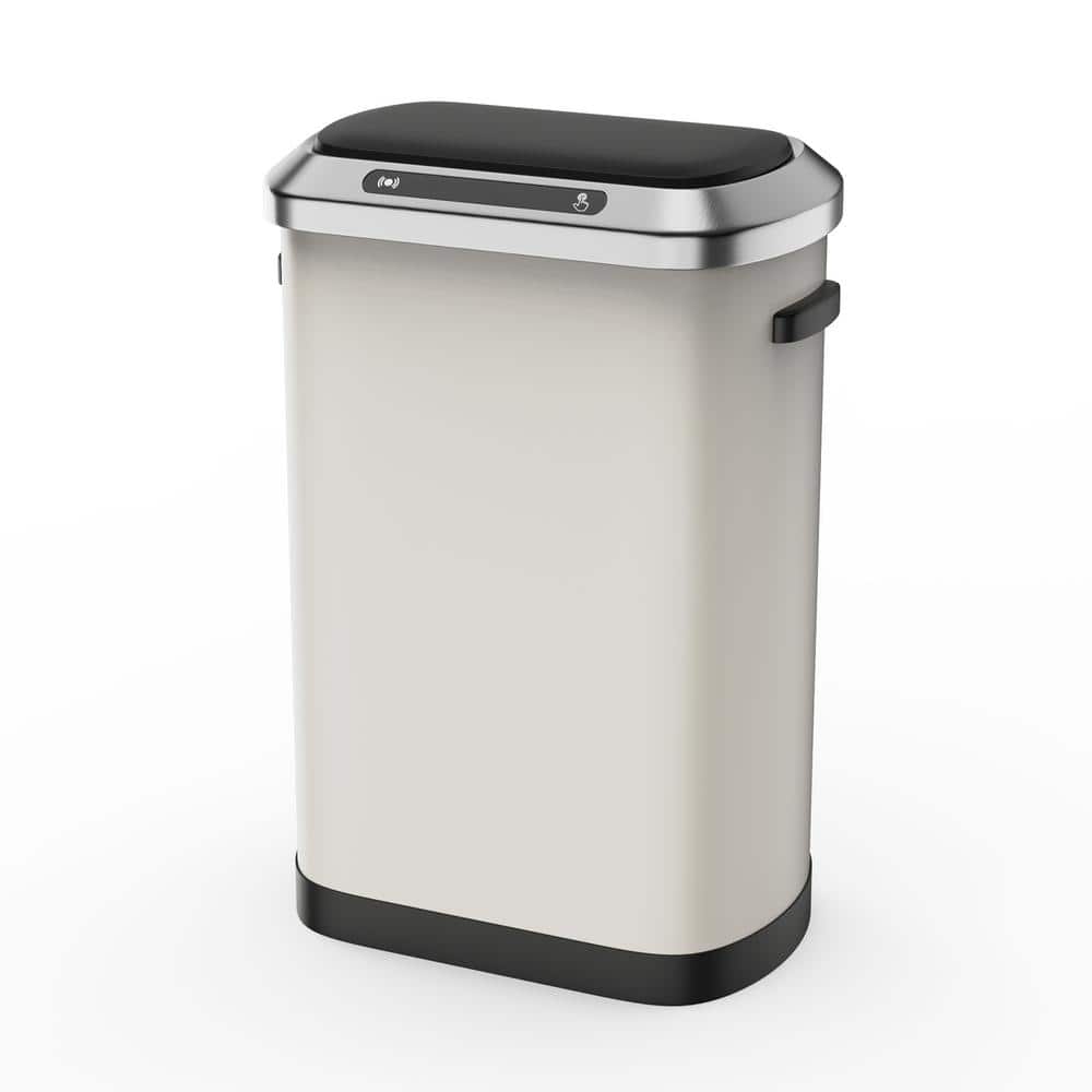 ITOPFOX 13 Gal. White Smart Automatic Full Intelligent Sensor Trash Can ...