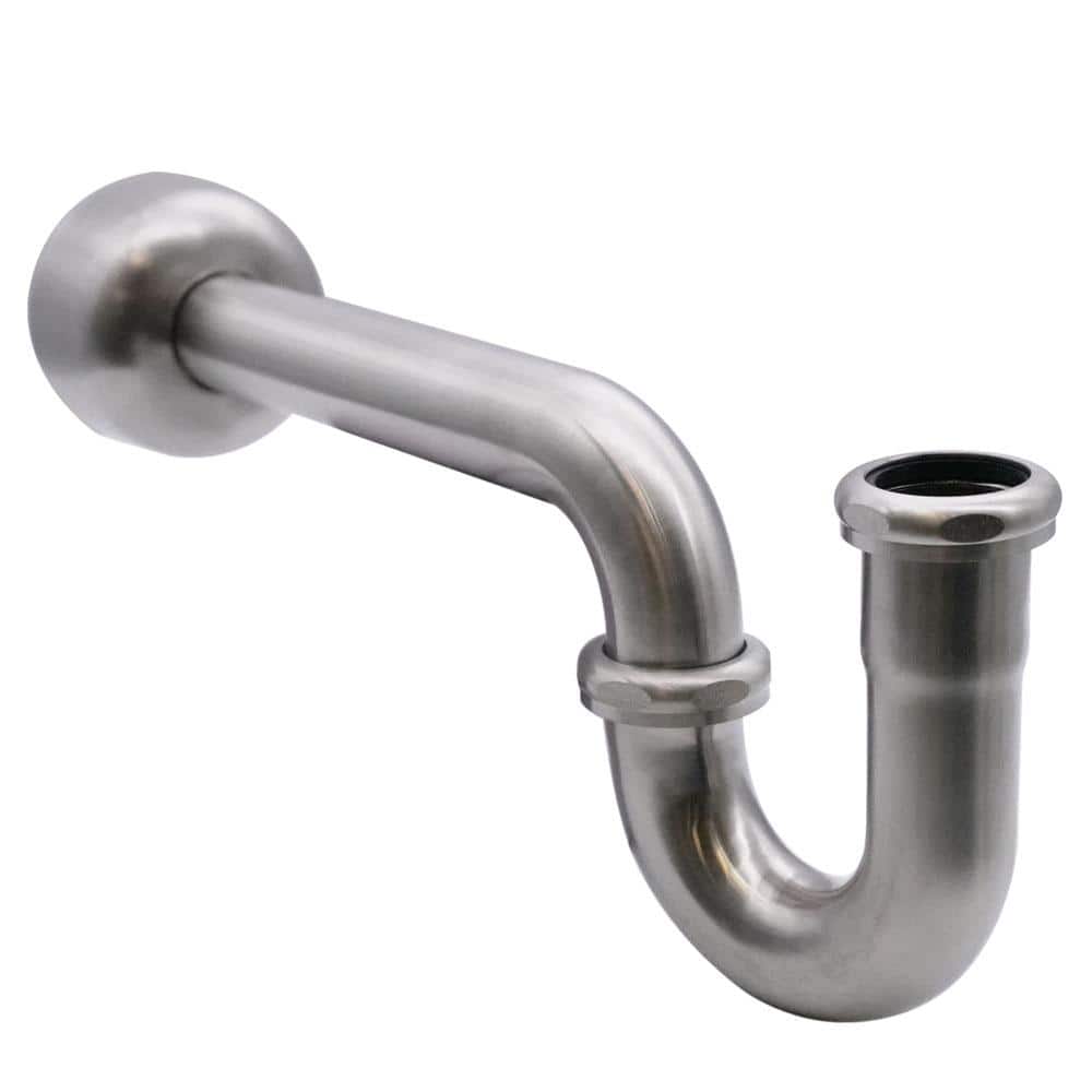 Westbrass 1-1/2 in. OD 17-Gauge Brass P-Trap with High Box Flange ...