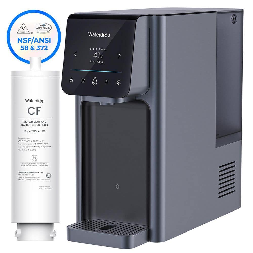 Waterdrop WD-A1 Countertop Reverse Osmosis System, Hot and Cold Water ...