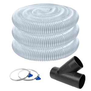 ‎POWERTEC 4 in. x 10 ft. Dust Collection Hose with 4 Key Hose Clamps ...