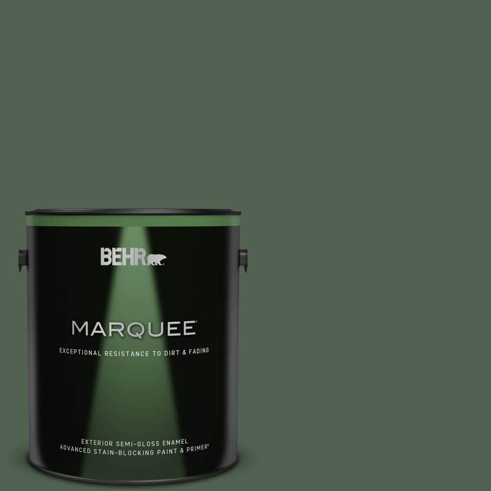 BEHR MARQUEE 1 gal. #BXC-60 Pasture Green Semi-Gloss Enamel Exterior ...