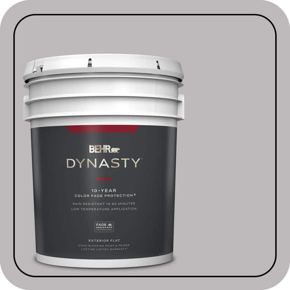 BEHR DYNASTY 5 gal. #PPU16-10 French Lilac Flat Exterior Stain-Blocking ...