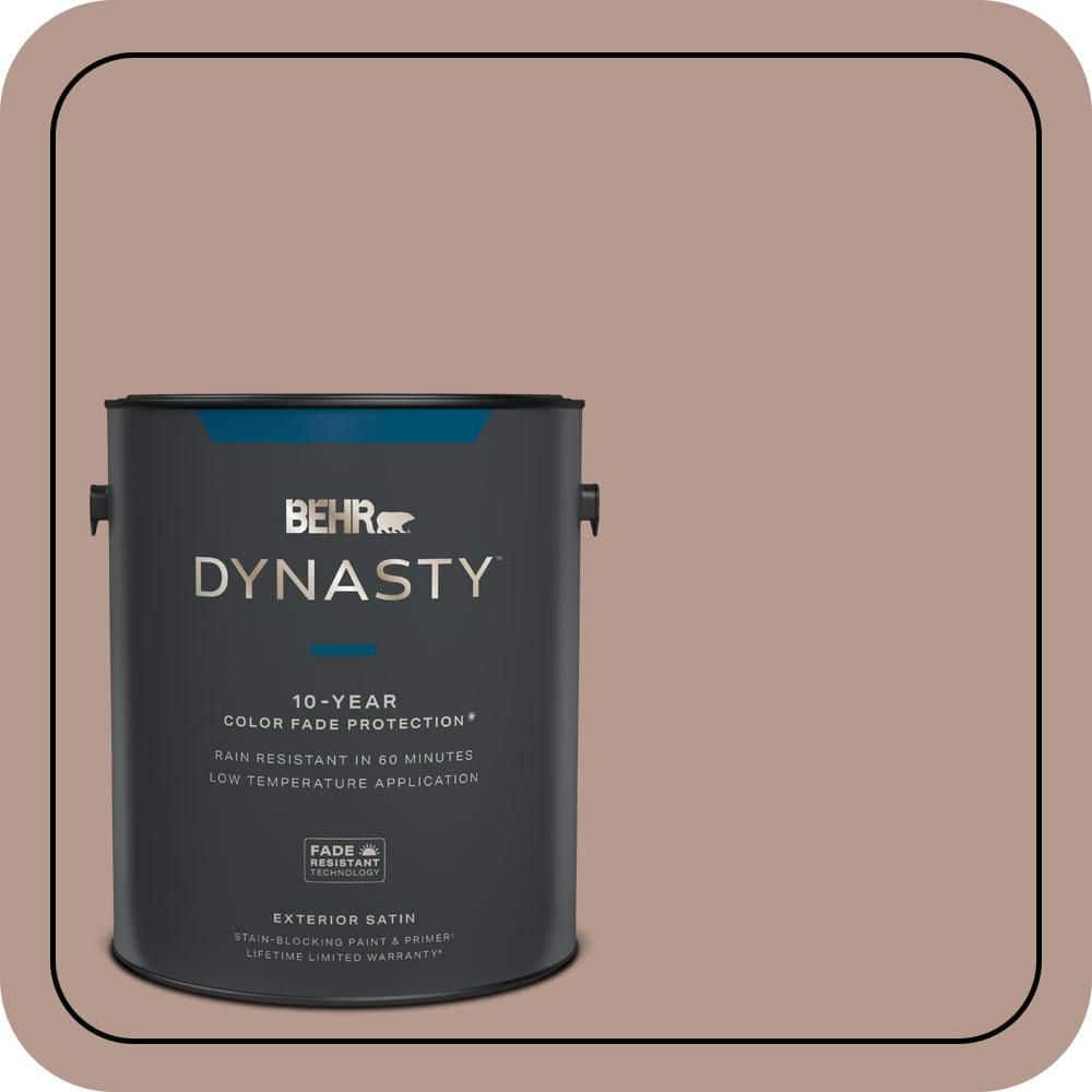 BEHR DYNASTY 1 gal. #MQ1-55 Lite Cocoa Satin Enamel Exterior Stain ...