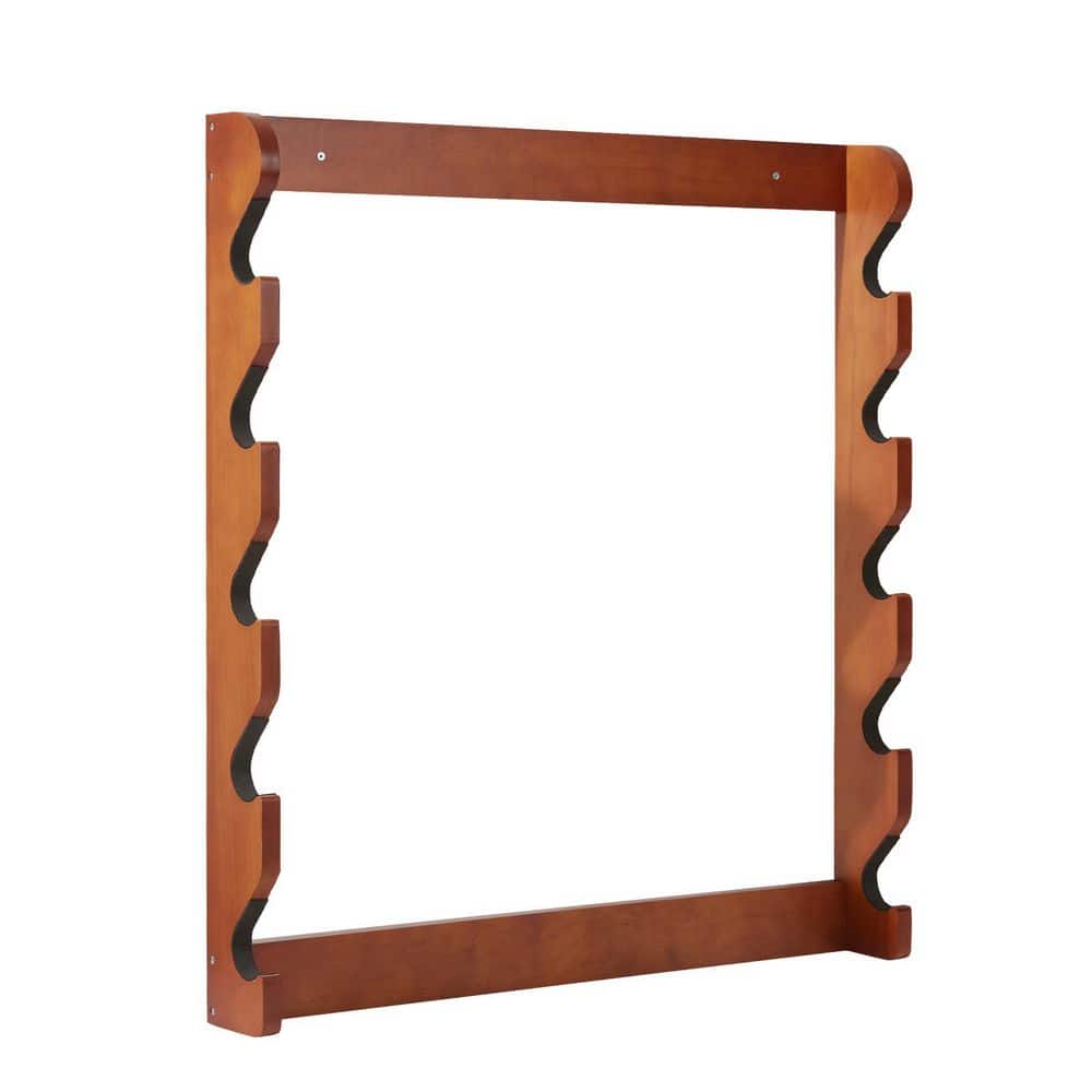 SKYSHALO Gun Rack, 33.1 in. Hight, Red Wood Gun Rack Wall Mount ...