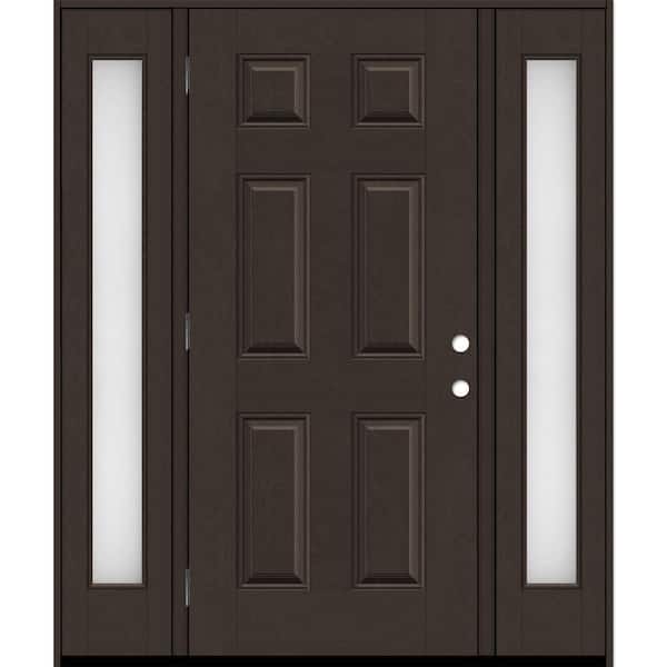 Steves & Sons Regency 64 in. x 80 in. 6-Panel LHIS Hickory Stain ...