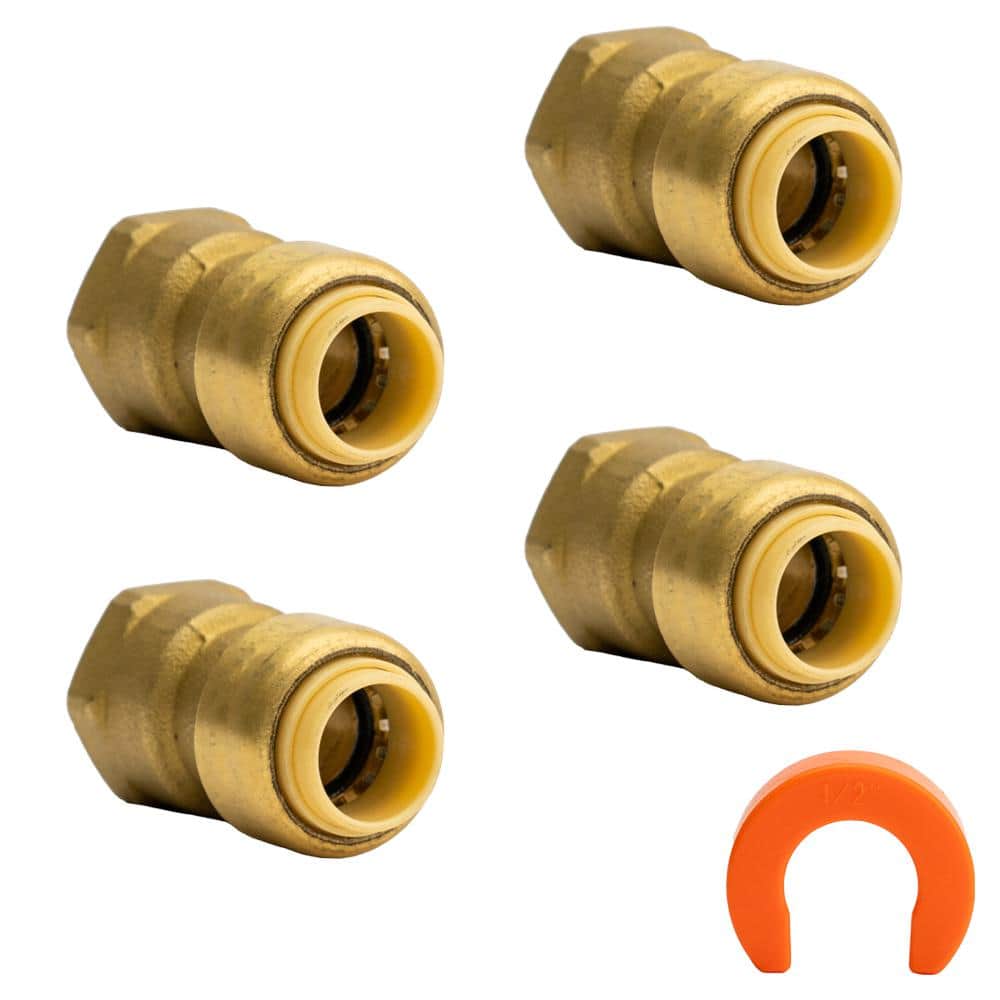 QUICKFITTING 3/8 in. Brass Push-to-Connect x FNPT (Female Thread ...