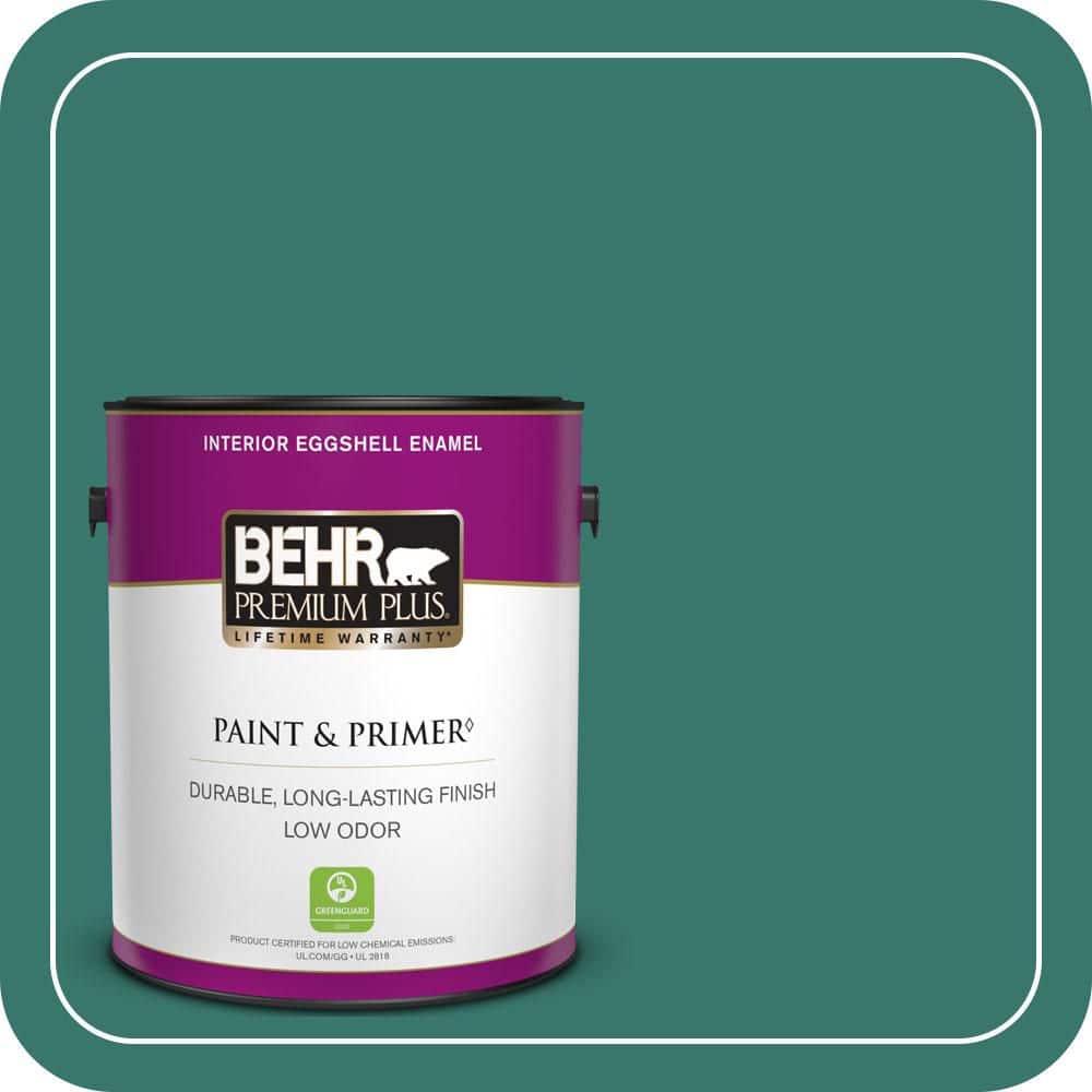 BEHR PREMIUM PLUS 1 gal. #490D-7 Greensleeves Eggshell Enamel Low Odor ...