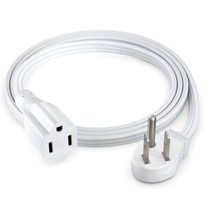 MAXIMM 6 ft. 16/3 Light Duty Indoor Extension Cord Angled Flat Plug ...
