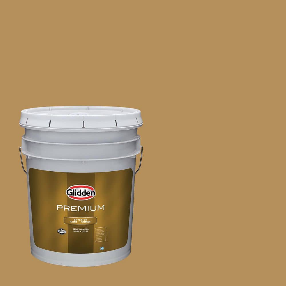 Glidden Premium 5-gal. PPG1091-6 Down to Earth Satin Exterior Latex ...