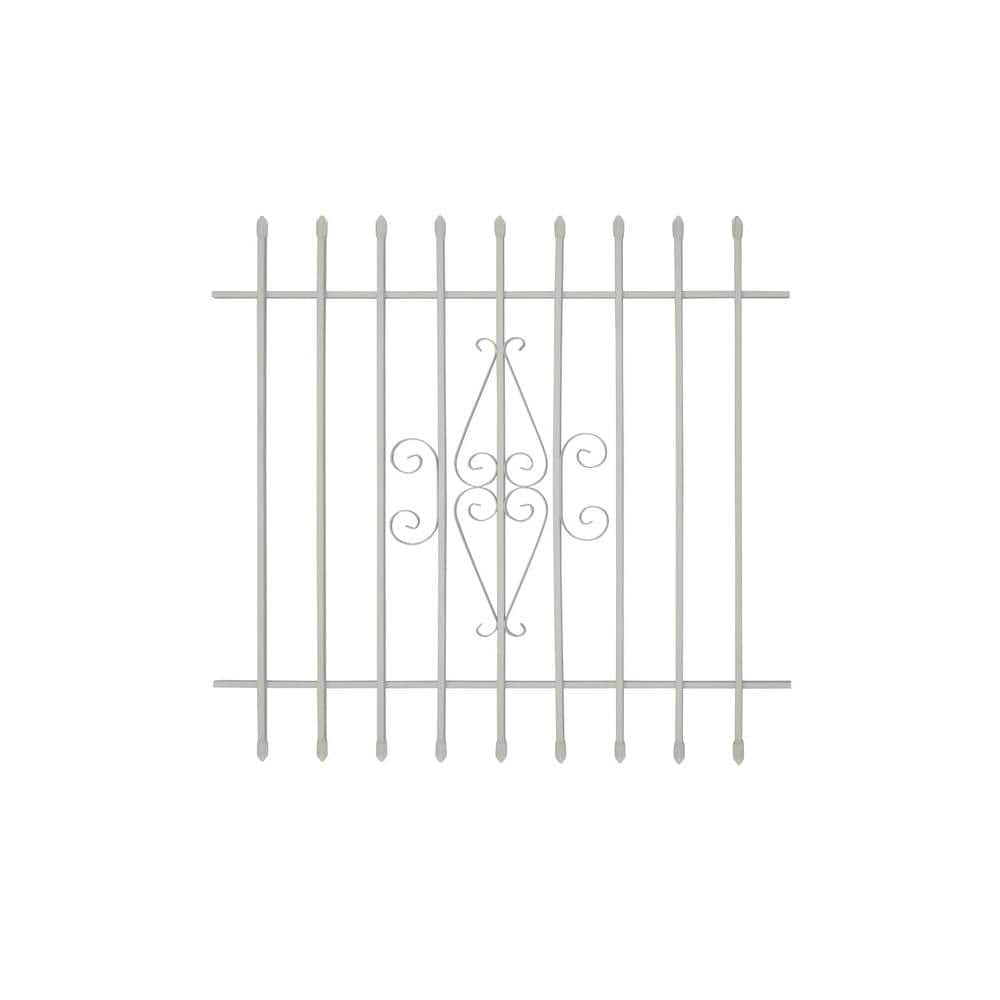 Grisham 42 in. x 42 in. Spear Point 9-Bar Security Bar Window Guard ...