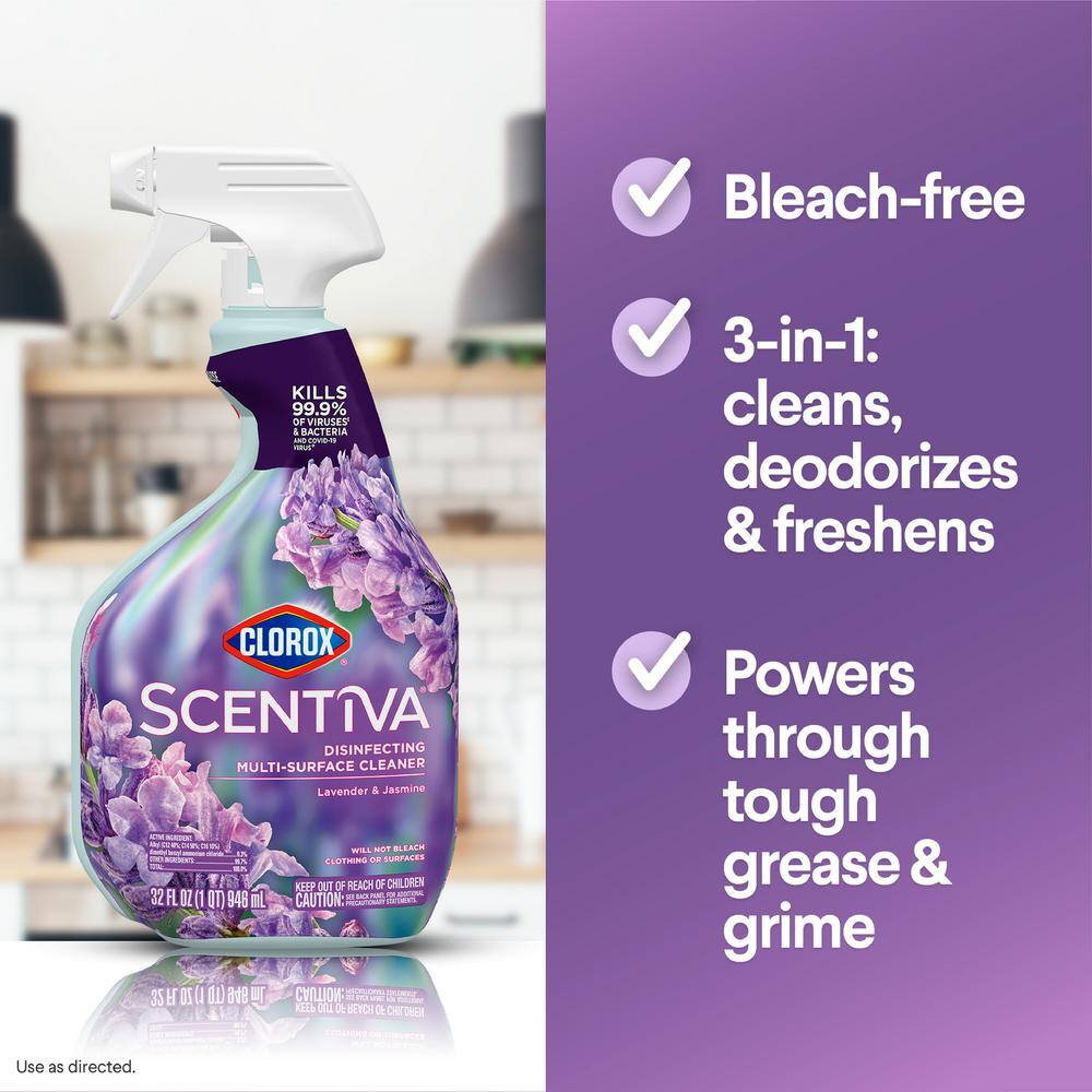 Scentiva 32 oz. Tuscan Lavender and Jasmine Bleach Free Disinfecting ...