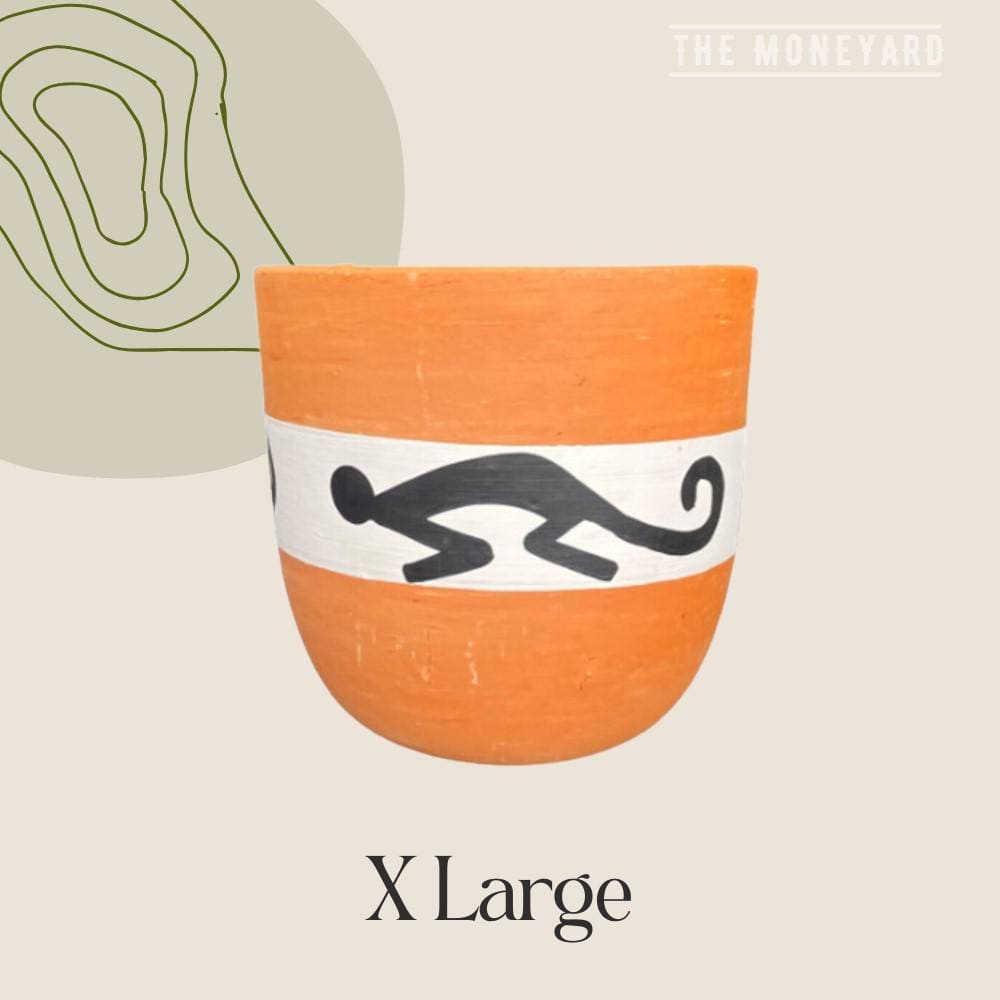 THE MONEYARD INC Inca Dreams Extra Large Natural Clay Black Handcrafted ...