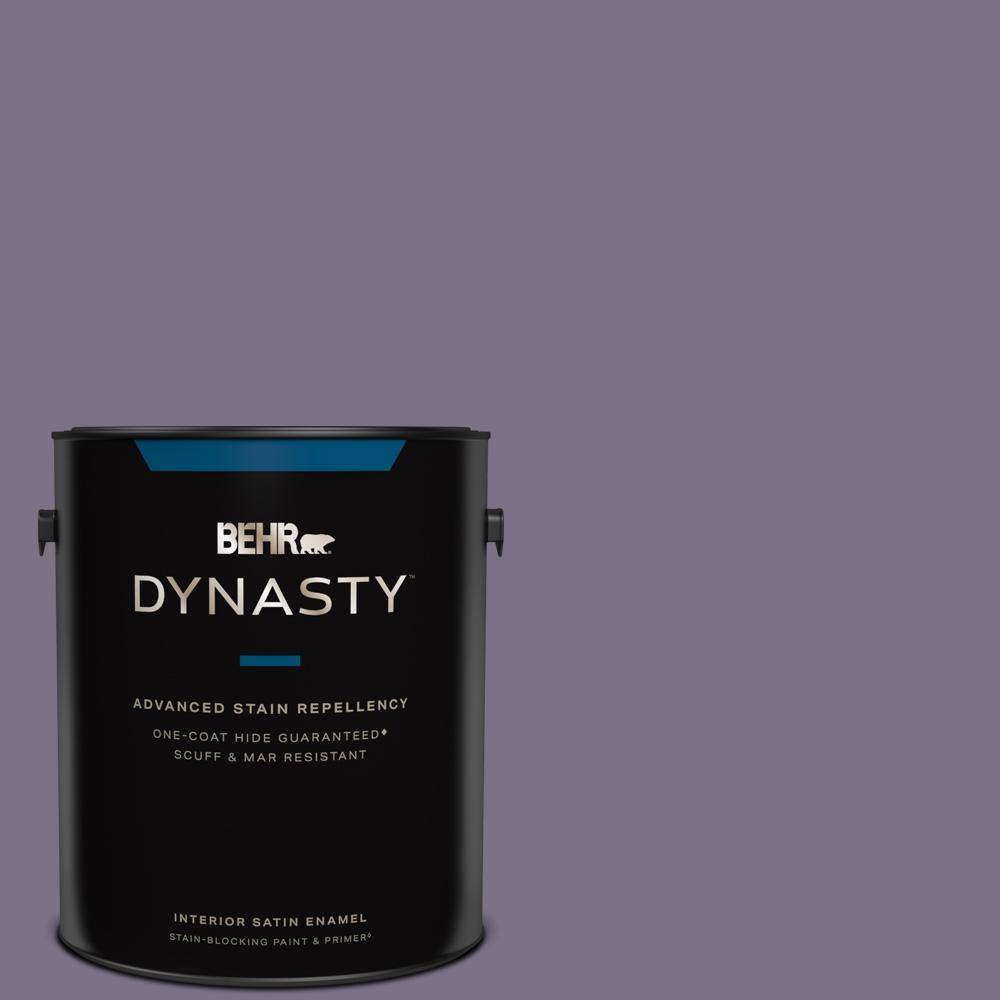 BEHR DYNASTY 1 gal. #660F-6 Peruvian Violet Satin Enamel Interior Stain ...