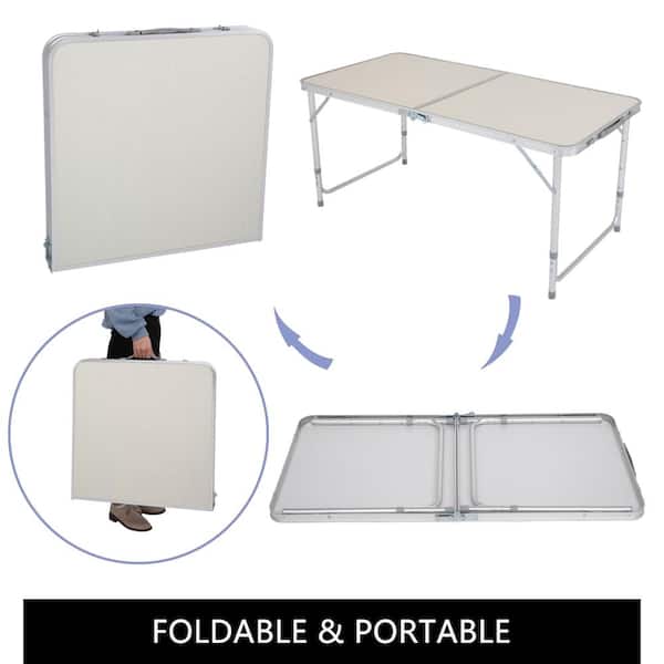 Karl home 28 in. H Rectangle Plastic Folding Portable Karl home 28 in. H Rectangle Plastic Folding Portable