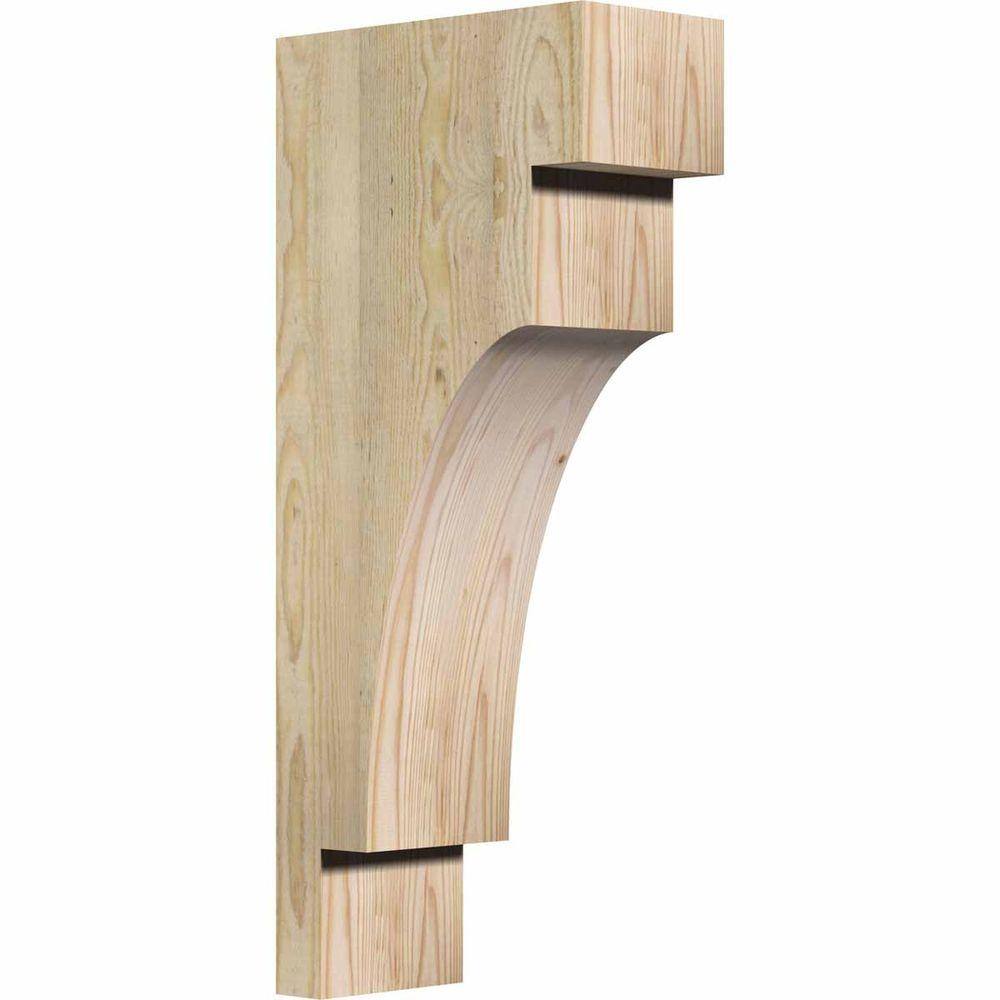 Ekena Millwork 6 in. x 12 in. x 28 in. Douglas Fir Mediterranean Rough ...