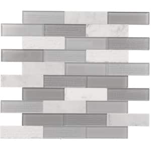 Daltile Xpress Mosaix Peel 'N Stick Daphne White 12 in. x 12 in. Marble ...