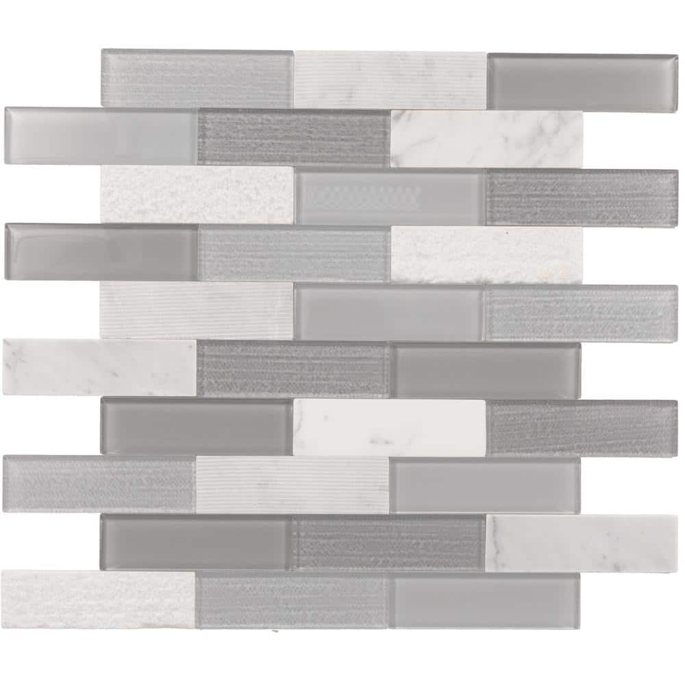 Daltile Xpress Mosaix Peel 'N Stick Stormy Mist Blend 14 in. x 12 in ...
