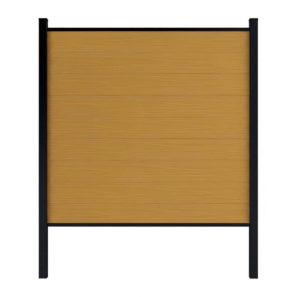 mondaria 5.5 ft. H x 6 ft. W Teak Composite Privacy Fence Panel Kit ...