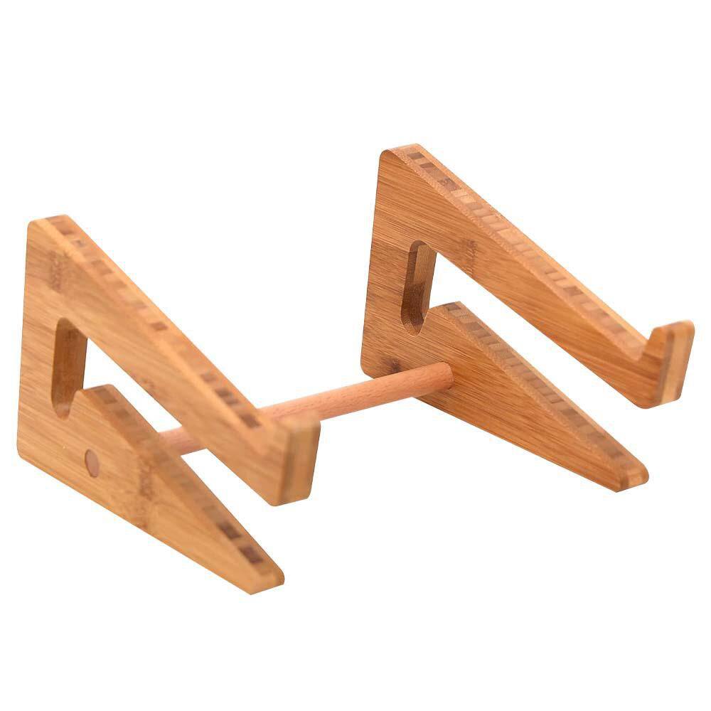 Wooden Vertical Laptop Stand Bamboo for Desk Compatible with MacBook ...