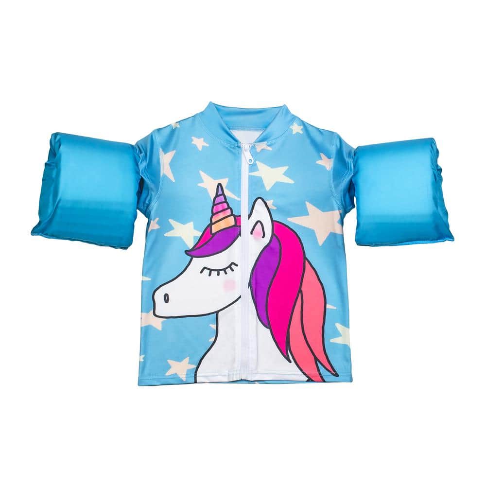 Poolmaster Blue Lil' Splashers Unicorn Swim Shirt Floaties 50549 - The ...