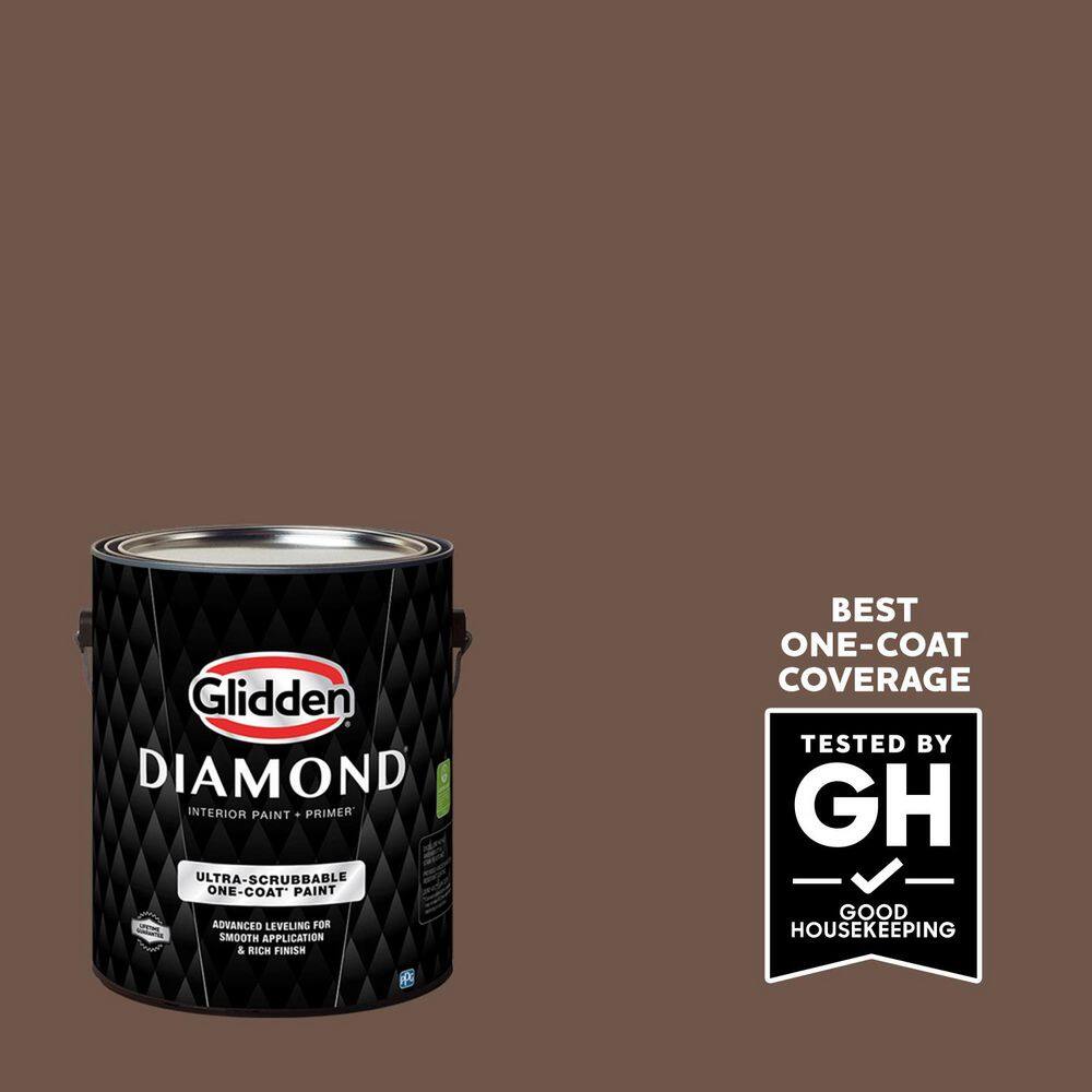 Glidden Diamond 1 gal. PPG1074-6 Caramelized Walnut Ultra-Flat Interior ...