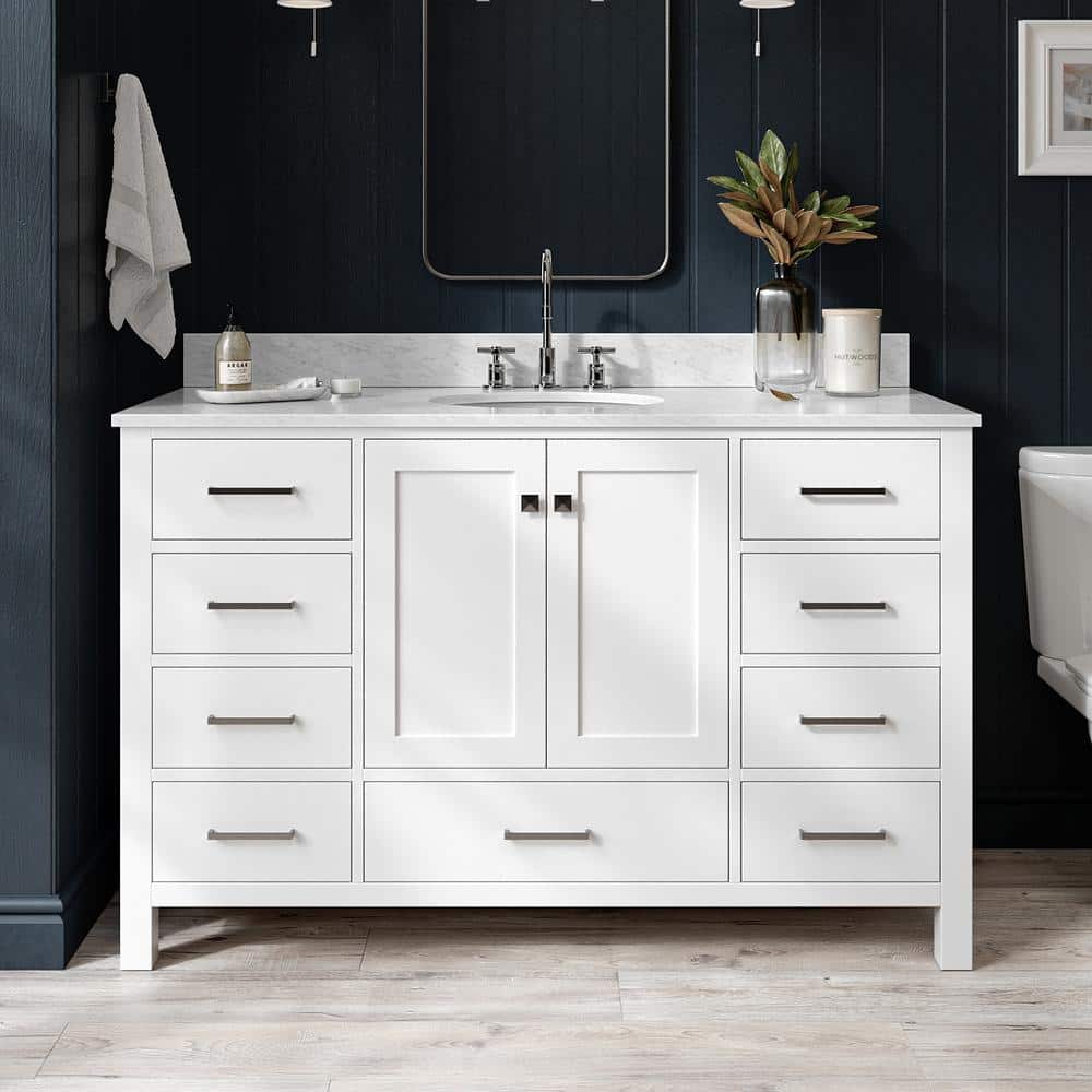 Reviews for ARIEL Cambridge 54 in. W x 22 in. D x 35.25 in. H Vanity in ...