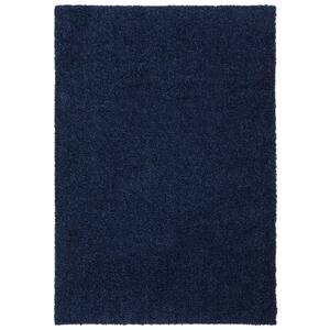 SAFAVIEH Primo Shag Navy 7 ft. x 7 ft. Square Solid Area Rug PRM300L ...